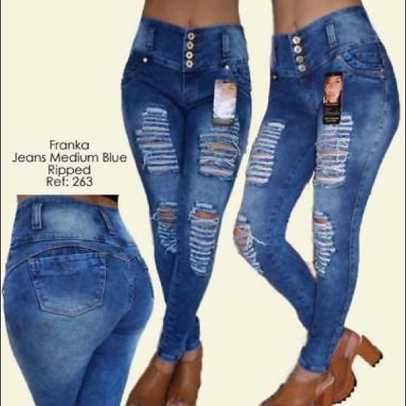 Franka | Jeans | Franka Colombian Butt Lifting Jeans Ripped | Poshmark